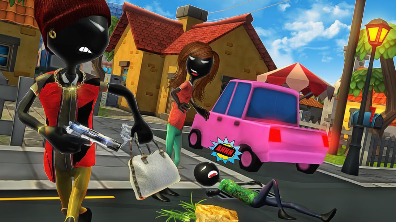 Stickman Criminal Vegas City Gangster Police Chase Fighting Survival ...