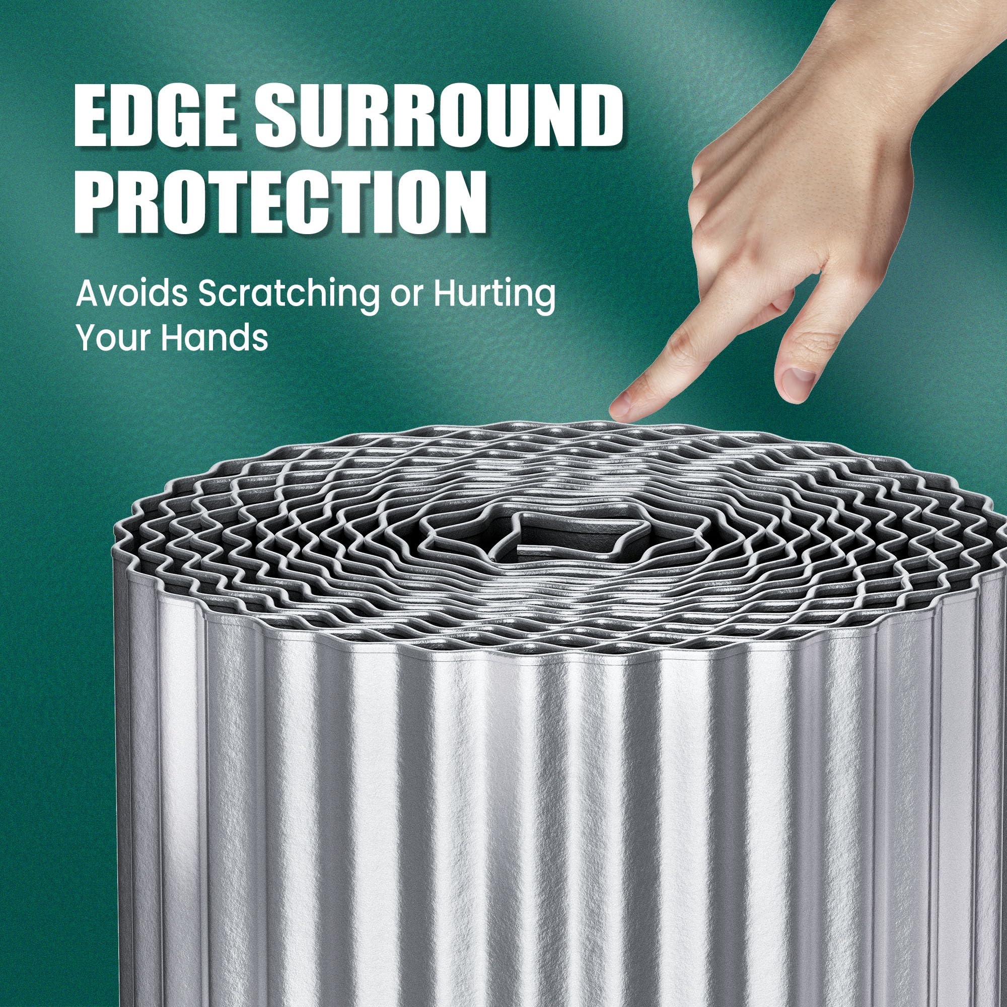 Snapklik.com : Corrugated Metal Garden Edging, 10" X 10Ft Silver ...
