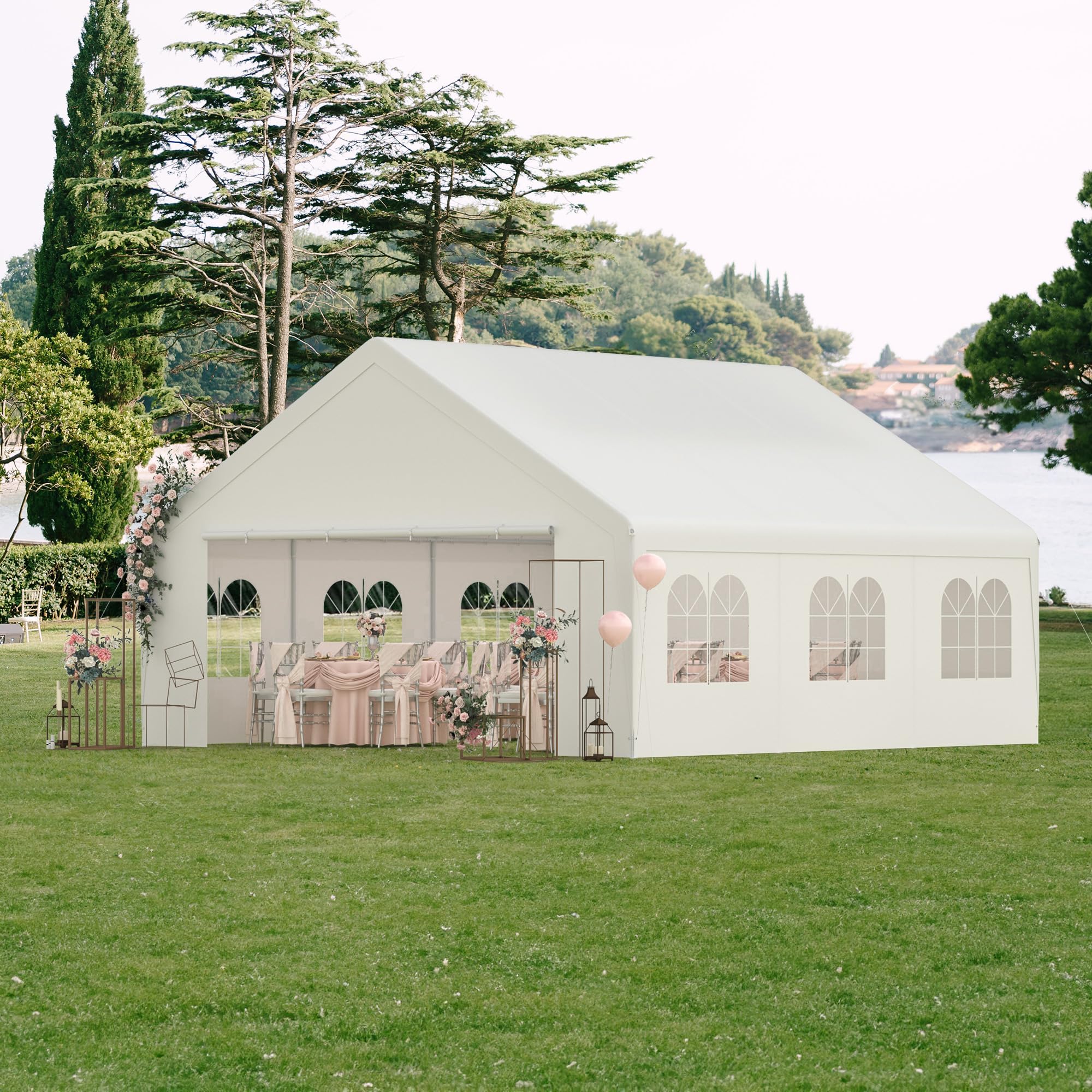 Amazon.com : GOJOOASIS 20x20 Canopy Tent for Parties Heavy Duty Carport ...