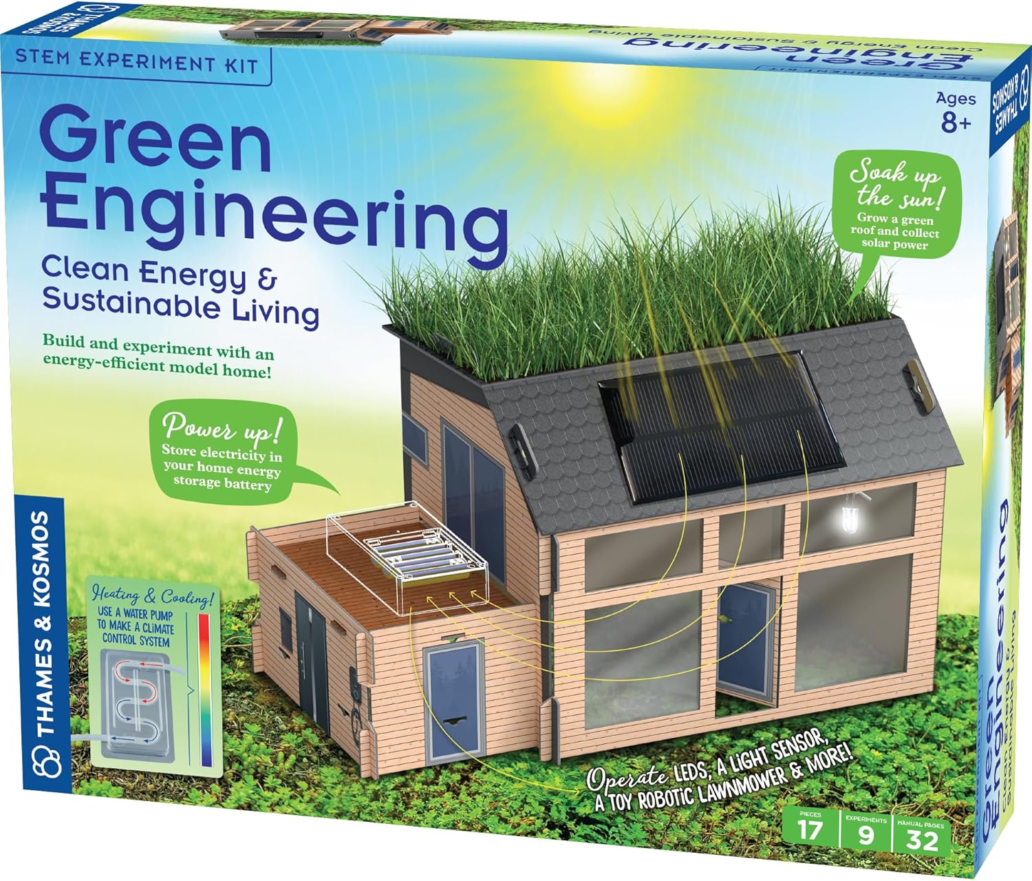 Amazon.com: Thames & Kosmos Green Engineering STEM Kit | Build ...