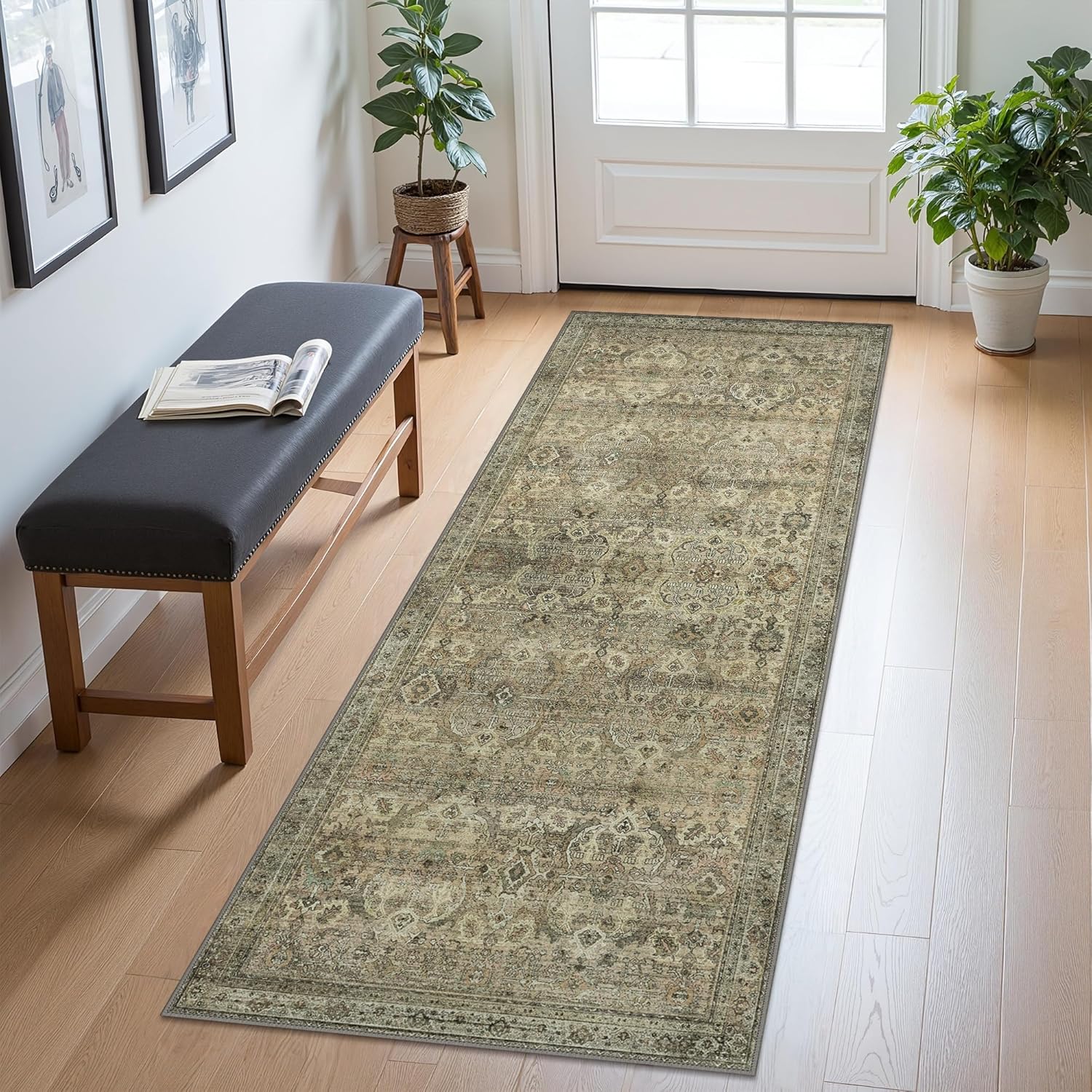 Amazon.com: 2x5 Runner Rug Machine Washable Boho Runners for Hallway ...