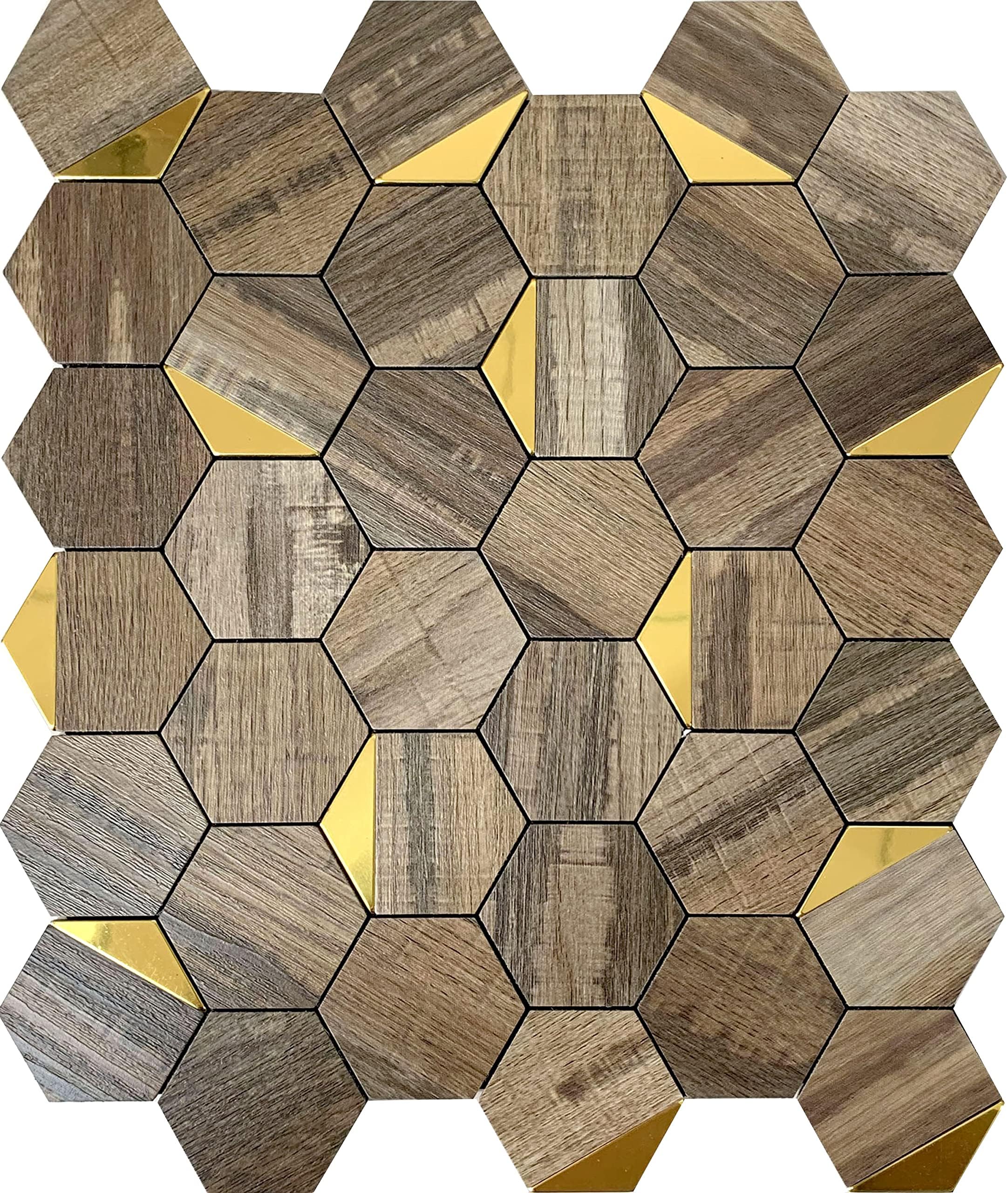 STICKGOO 10 Sheets Peel and Stick Backsplash, Calacatta Golden Stick on ...