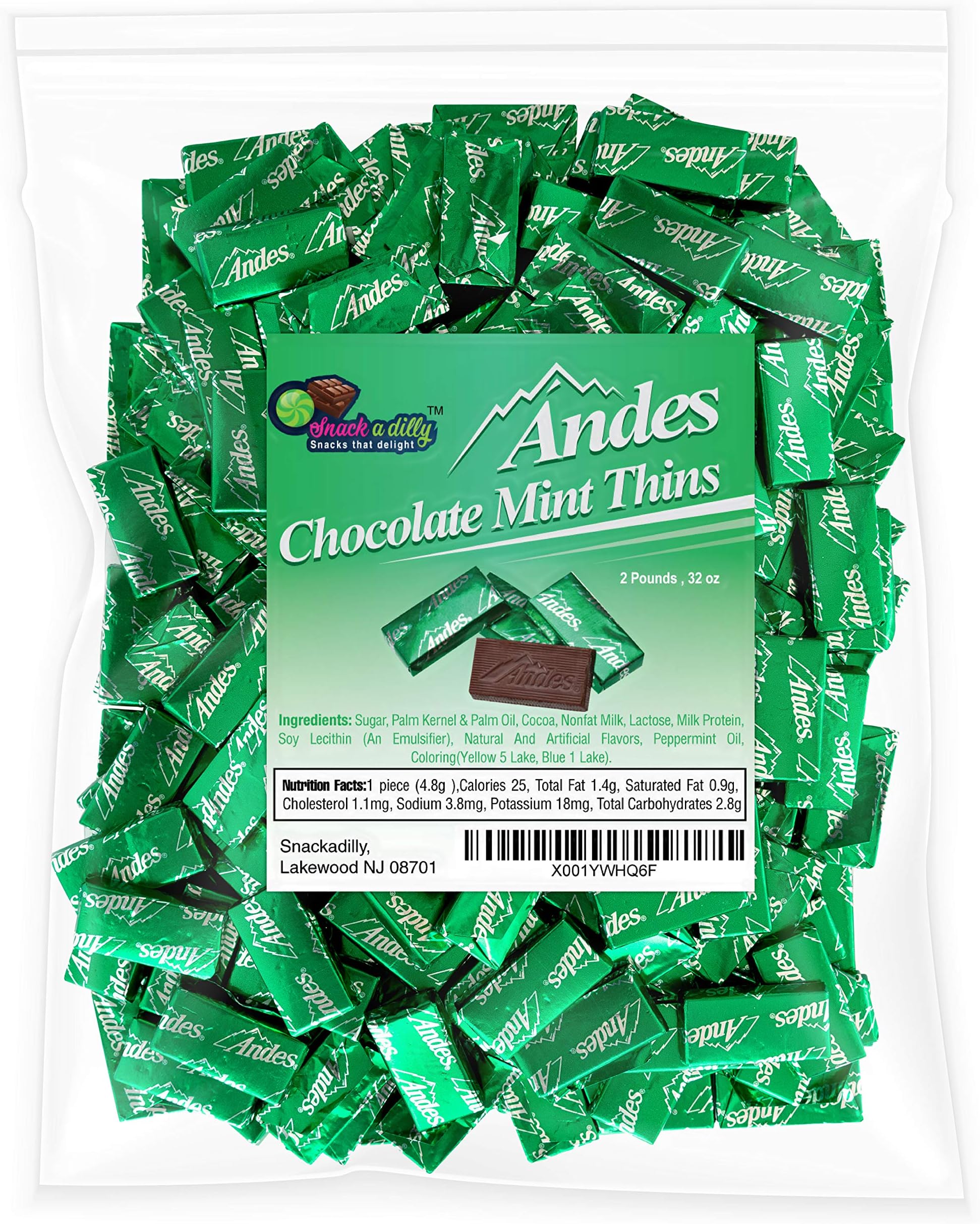 Amazon.com : Andes' Chocolate Mint Thins 160 Pieces - VALUE SIZE - 2 ...