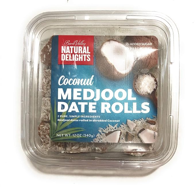 Amazon.com: Bard Valley Natural Delights Kosher Raw Coconut Date Rolls ...
