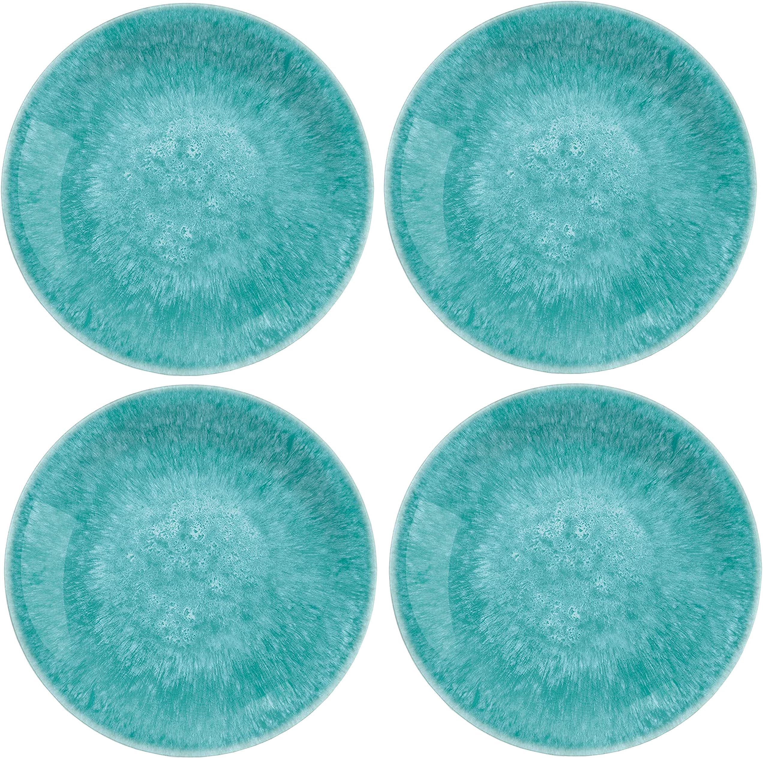 Auntie Morags Rio Turquoise Floral Melamine/Plastic/BBQ/Outdoor Dinner ...