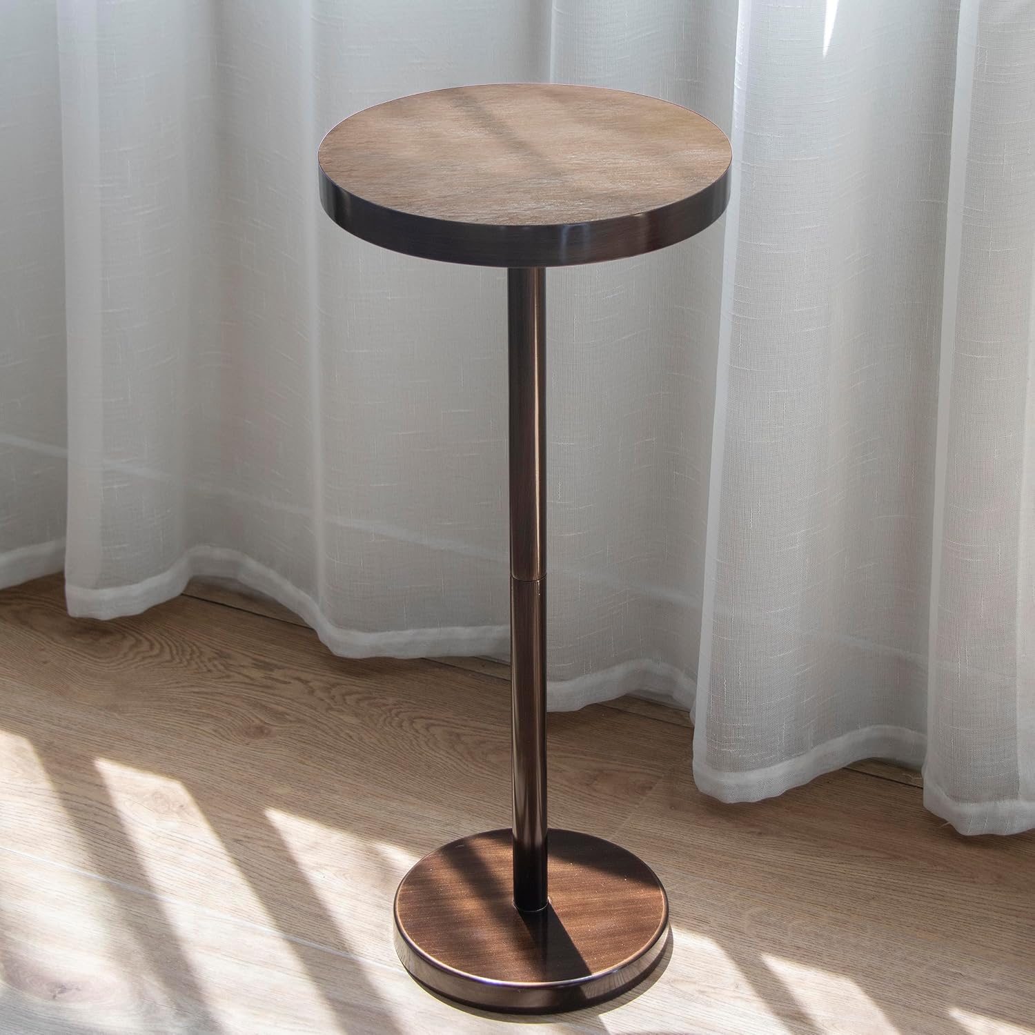 Amazon.com: COVLON Pedestal Side Table, Drink Table, Small Round Side ...