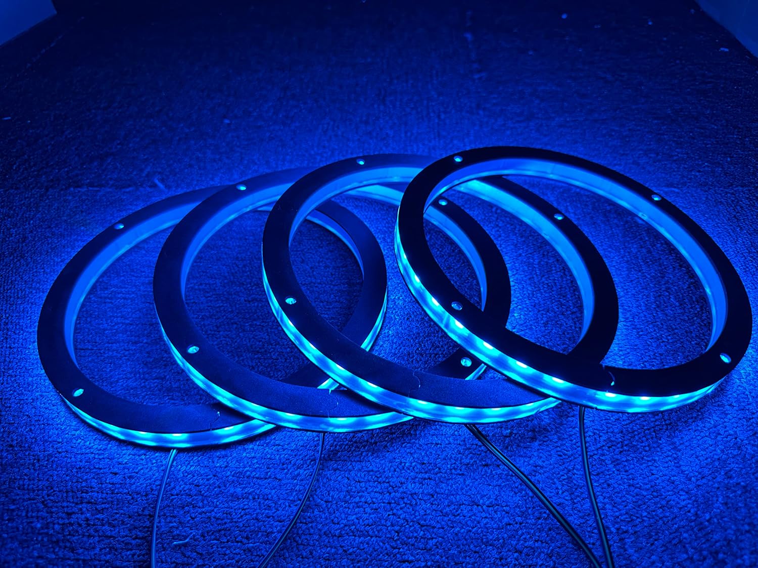 Amazon.com: 4PCS 8" RGB Car LED Speaker Ring Lights Coxial Speaker ...