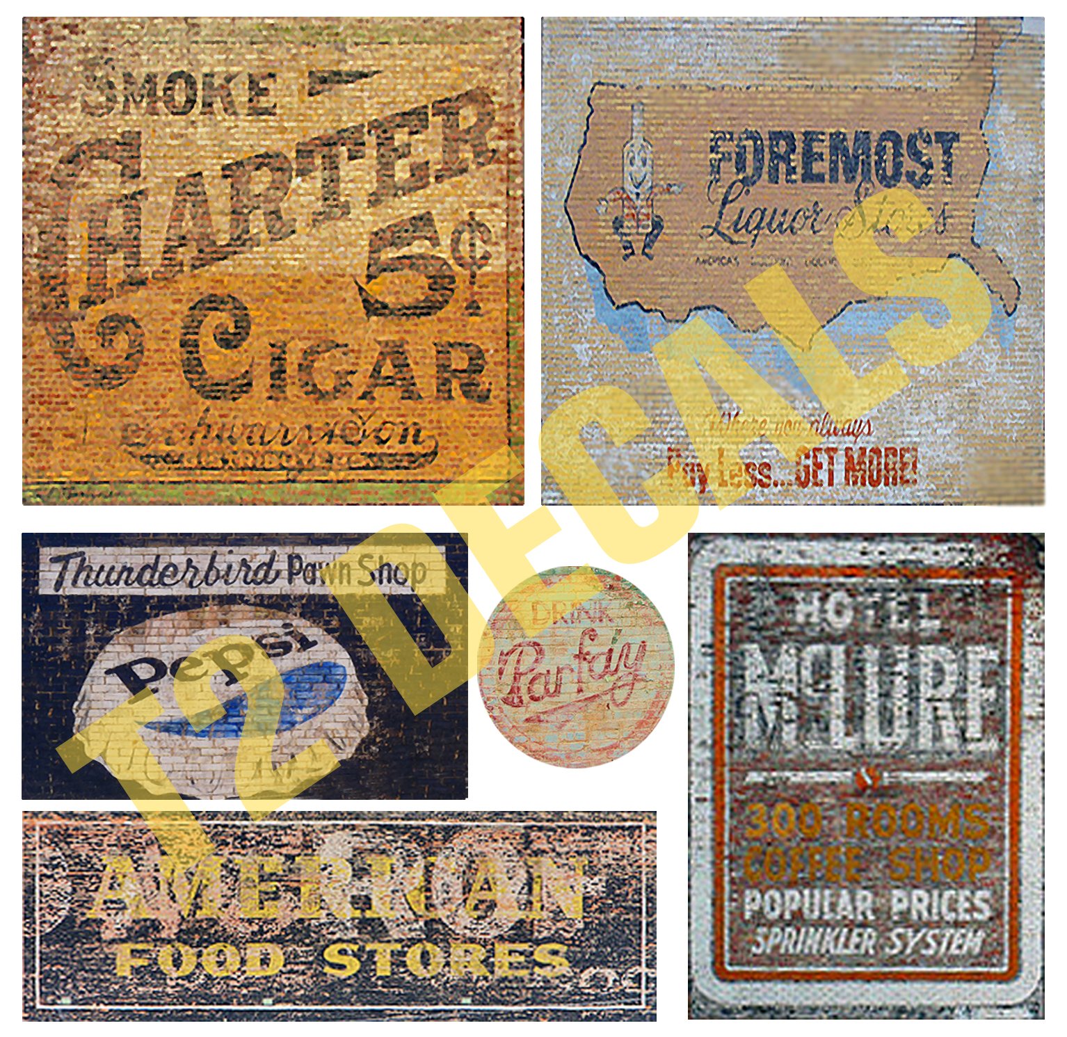 Amazon.com: O Scale 1:48 Ghost Sign Waterslide Decals Set #18 - an Easy ...