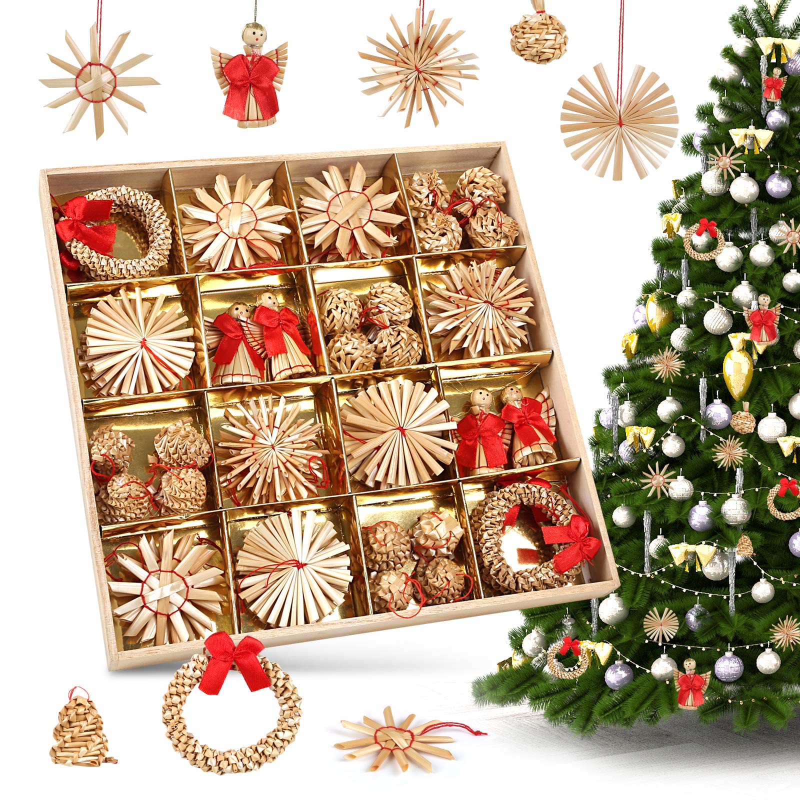 Straw Wreaths Christmas