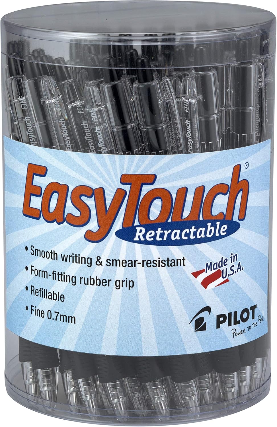 PILOT EasyTouch Refillable & Retractable Ballpoint Pens, Fine Point ...