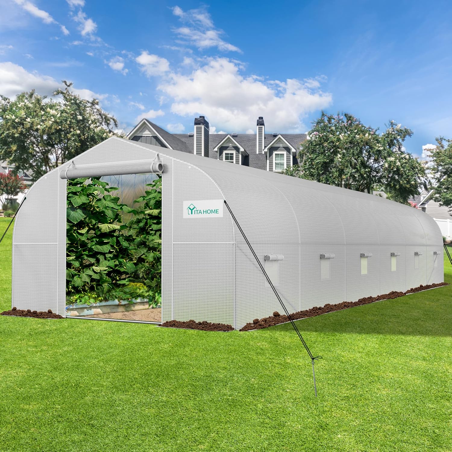 Amazon.com : YITAHOME 30x10x6.5ft Green House Heavy Duty Large ...