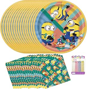 Despicable Me Party Supplies Pack for 16 Guests – Includes 9" Plates ...