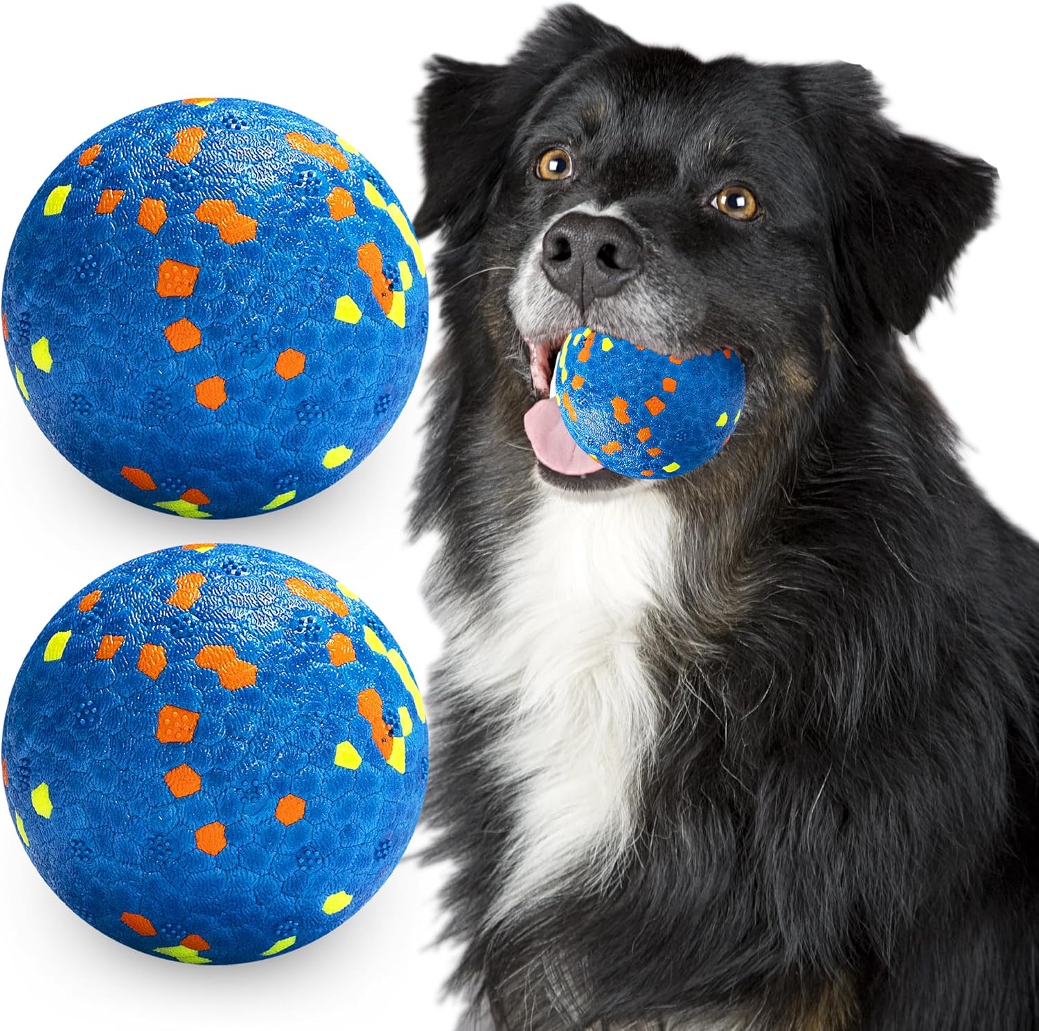 Pet Supplies : JEROCK Dog Balls, Indestructible Dog Toy Ball for ...