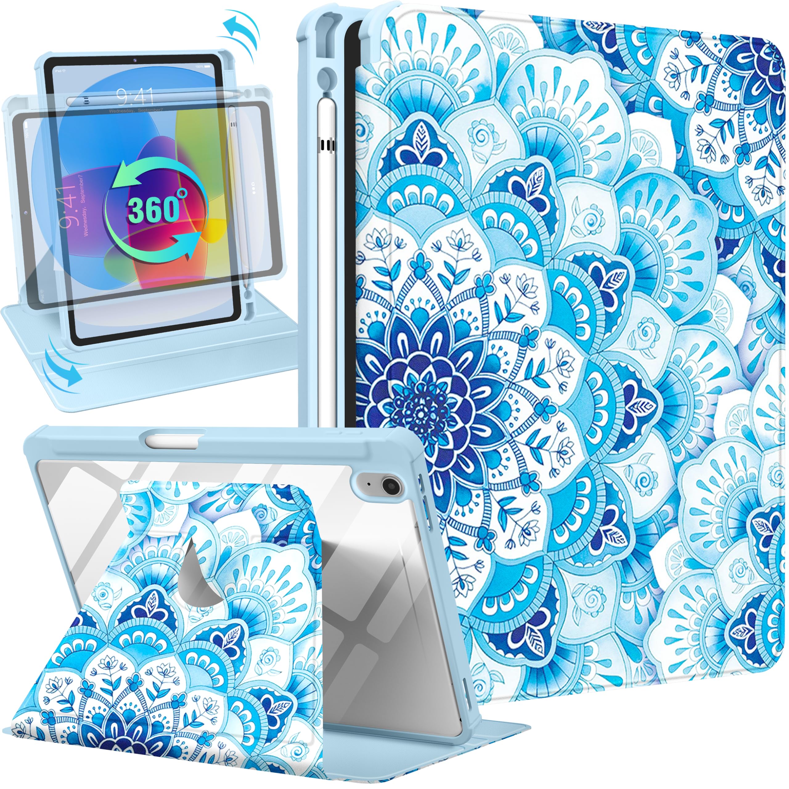 Amazon.com: Uppuppy for iPad 10th Generation Case 10.9 Inch Folio Cover ...