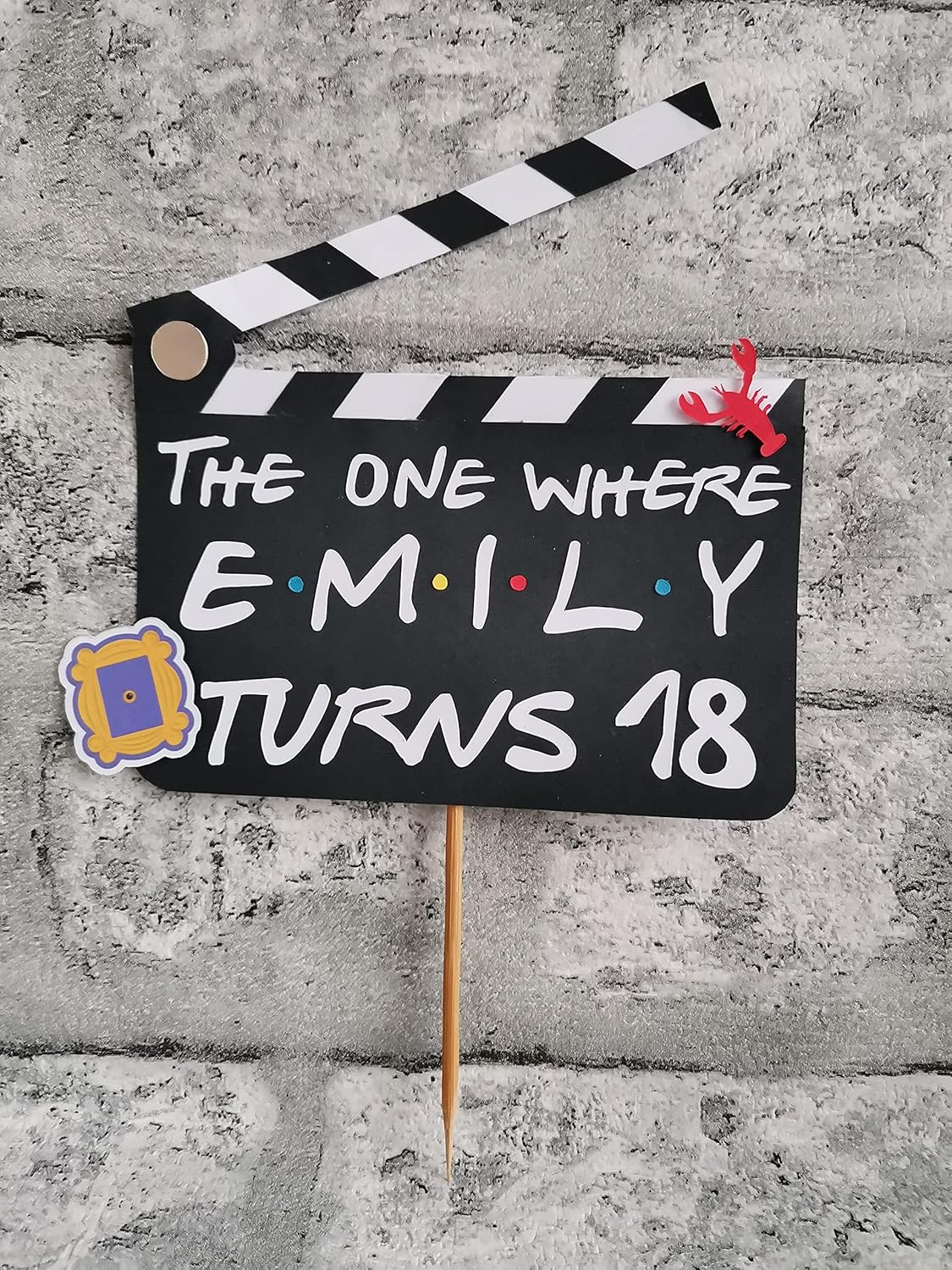 Friends TV show Clapperboard Cake Topper Birthday Personalised The One ...