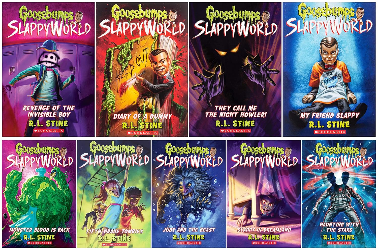 Goosebumps SlappyWorld Series 9 Books Set (#9 - #17): R.L. Stine ...