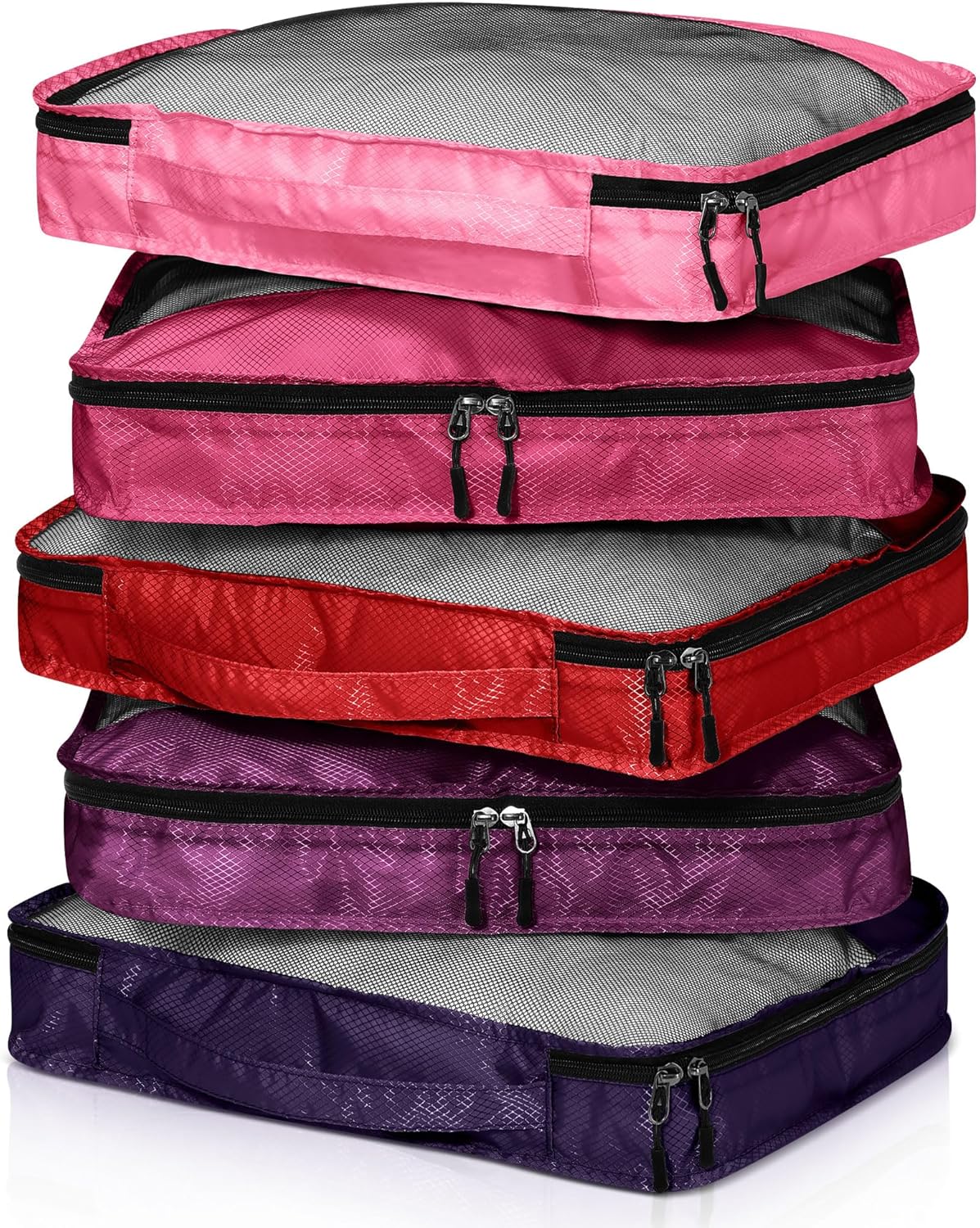 Amazon.com | Bulyoou 5 Pcs Packing Cubes for Suitcase Large Travel ...