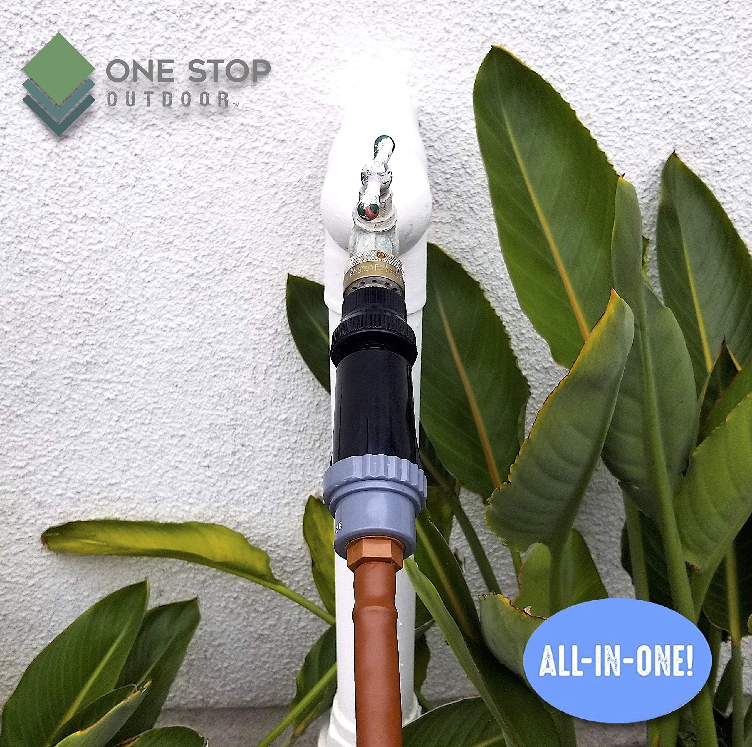 Buy One Stop Outdoor Drip Irrigation Faucet Adapter Kit: Connect Any 1/ ...