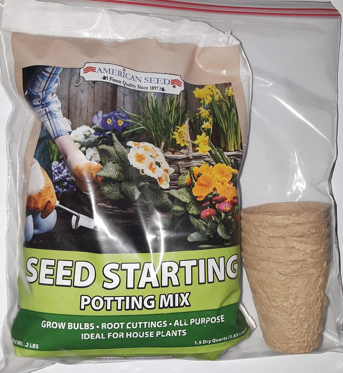 Amazon.com : Seed Starting Potting Mix (6.7 OZ} and 6 Small ...