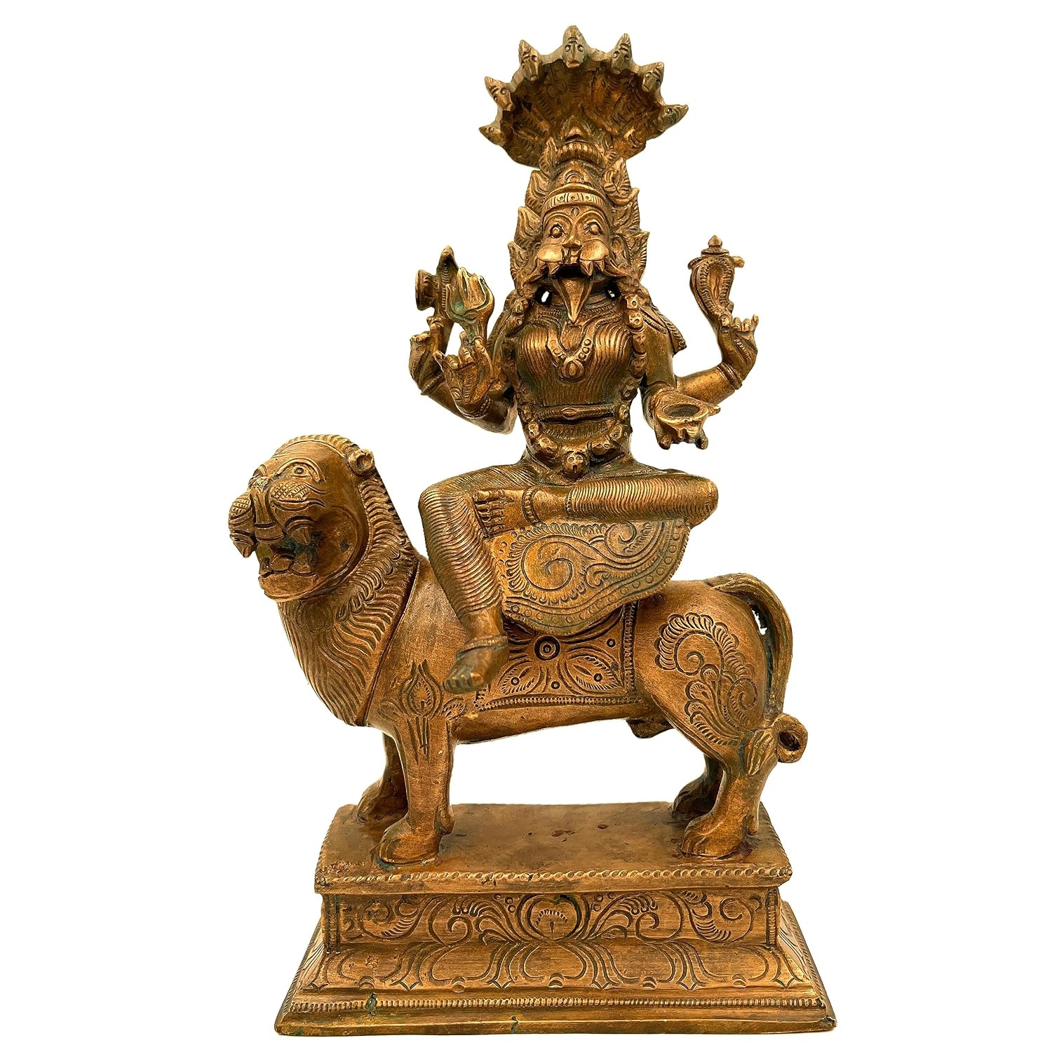 Buy South Indian Arts Bronze Pratyangira Idols Panchaloha Narasimhi ...