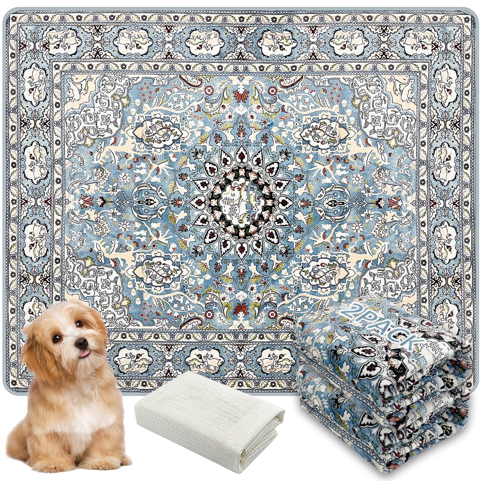 Washable Pee Pads for Dogs, (2 Pack, 36"x42") Upgrade Reusable Puppy ...