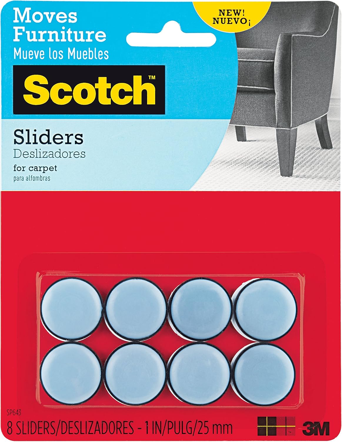 Scotch Self-Stick Sliders, 1", 8-Sliders (SP643) : Amazon.ca: Tools ...