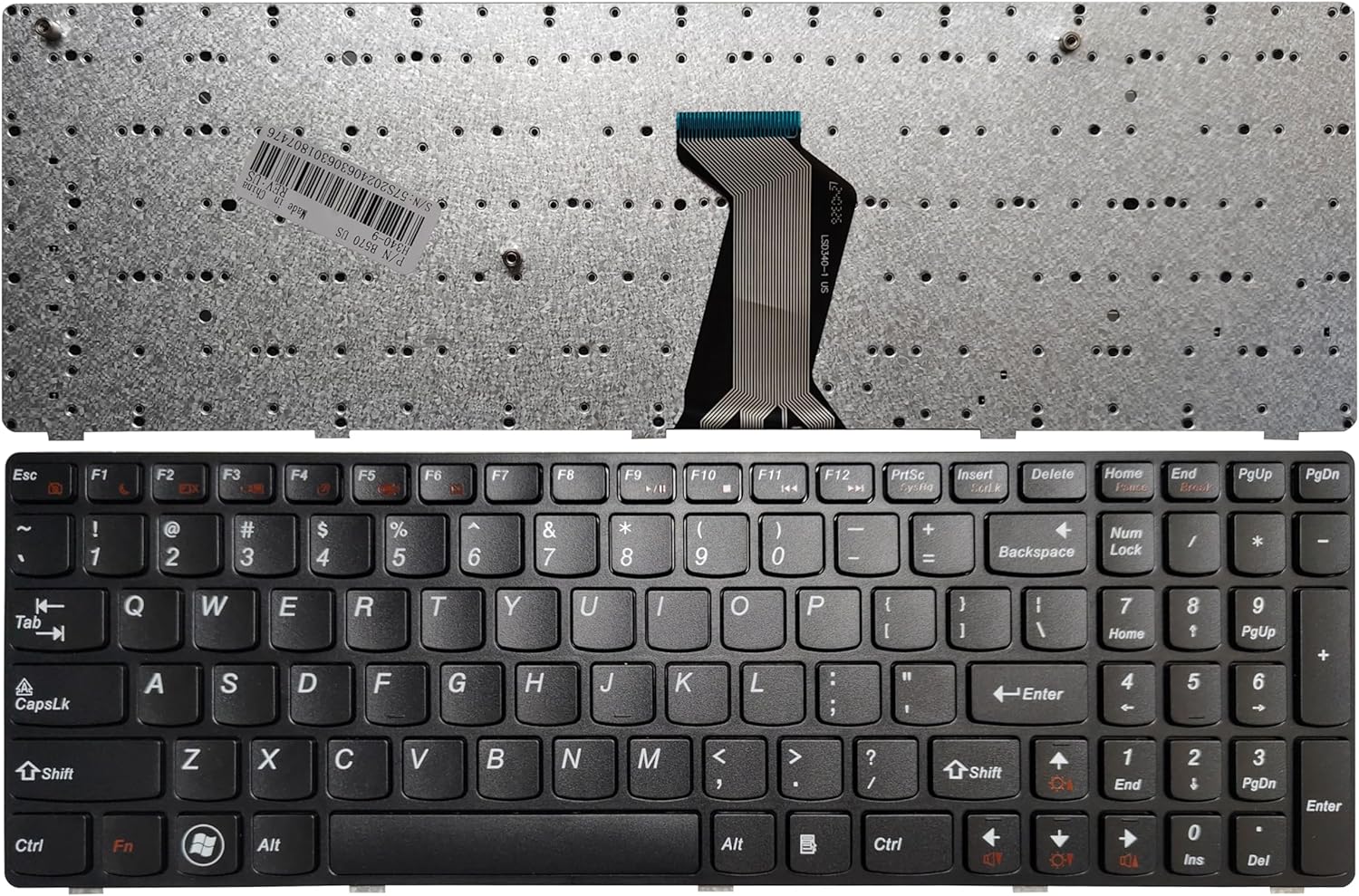 Amazon.com: Laptop Replacement Keyboard Fit Lenovo IdeaPad B570 B570A B570E B575 B580 B590 B590A ...