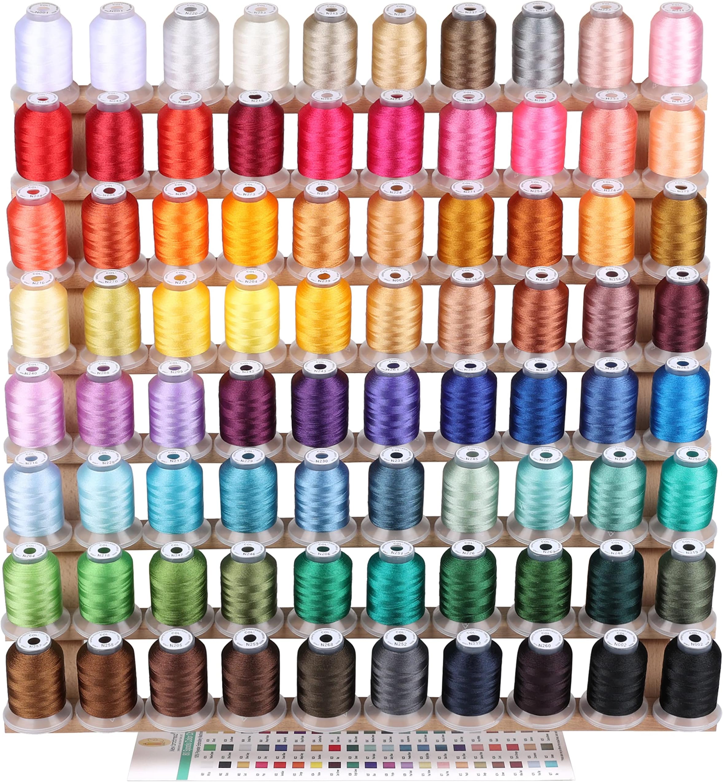 New brothread 80 Spools Janome Colours Polyester Machine Embroidery ...