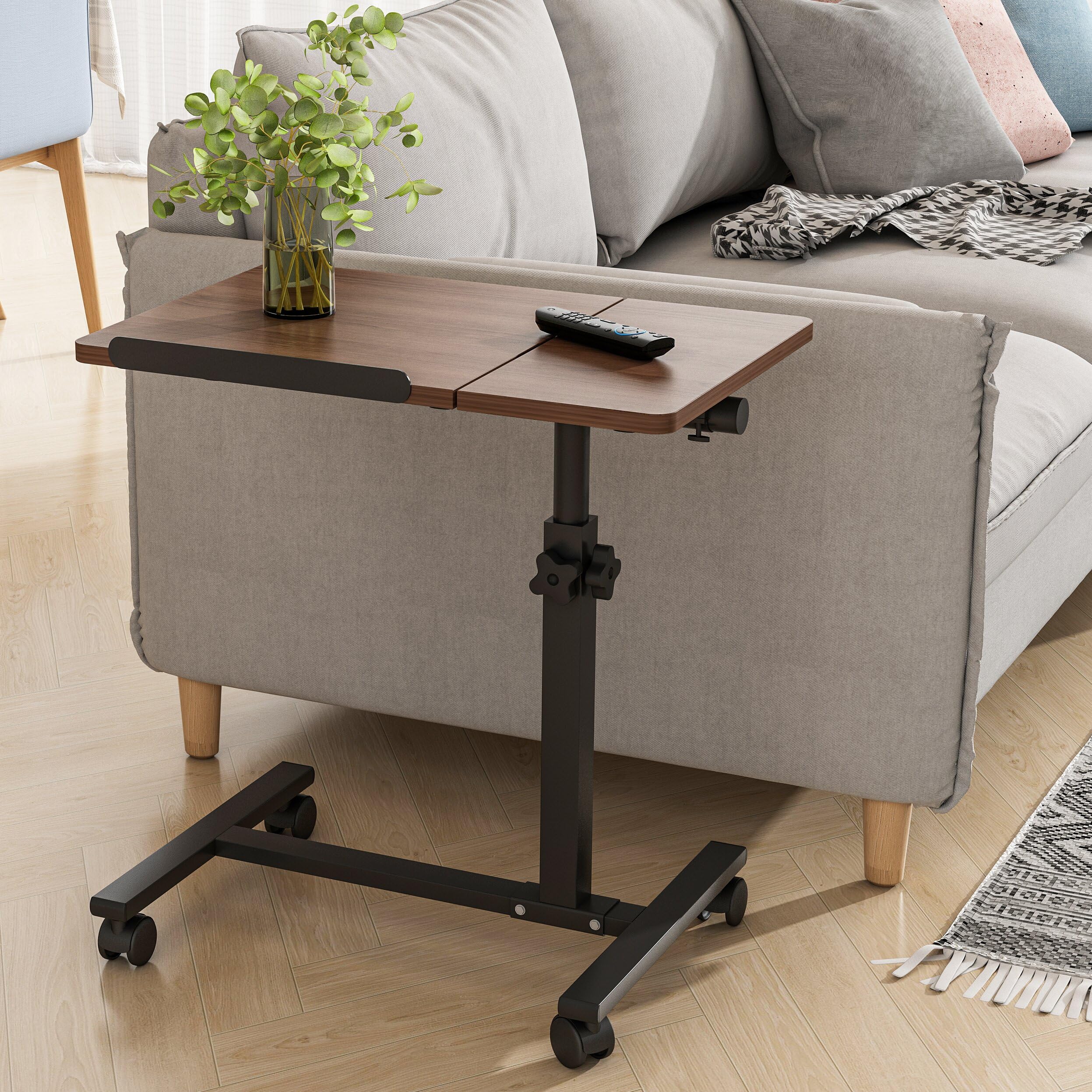 Snapklik.com : JXINONT Mobile Overbed Table Adjustable Bedside Desk ...