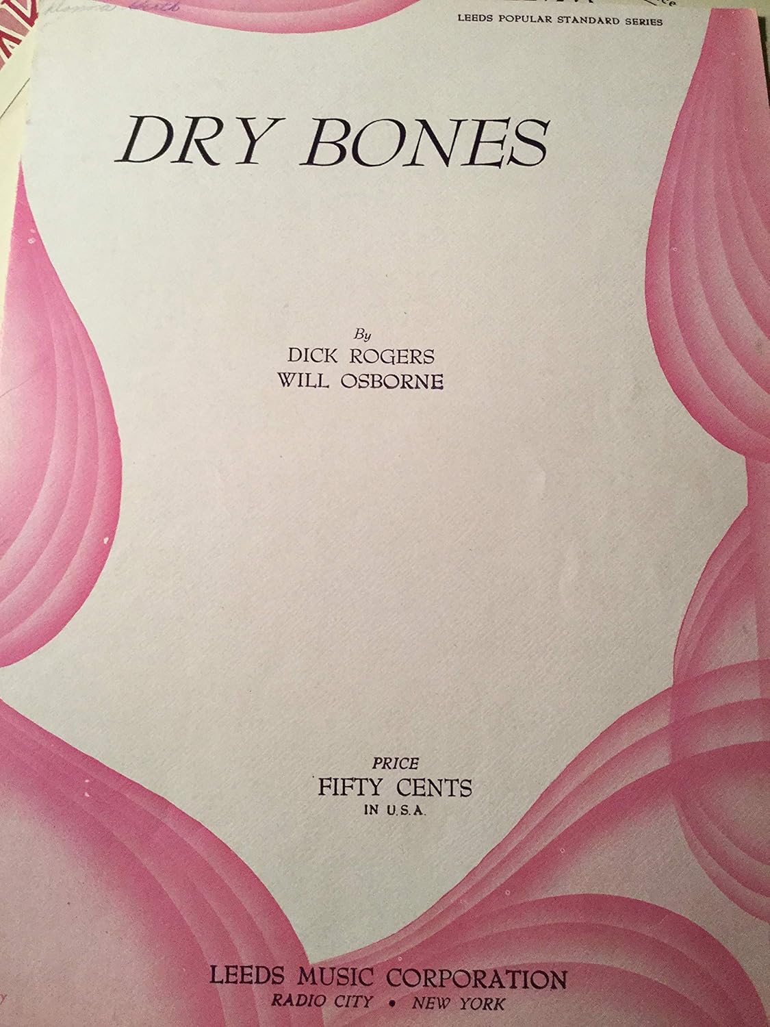 Dry Bones (Lyric/Piano/Chords) As Recorded By Fats Waller & His Rhythm ...