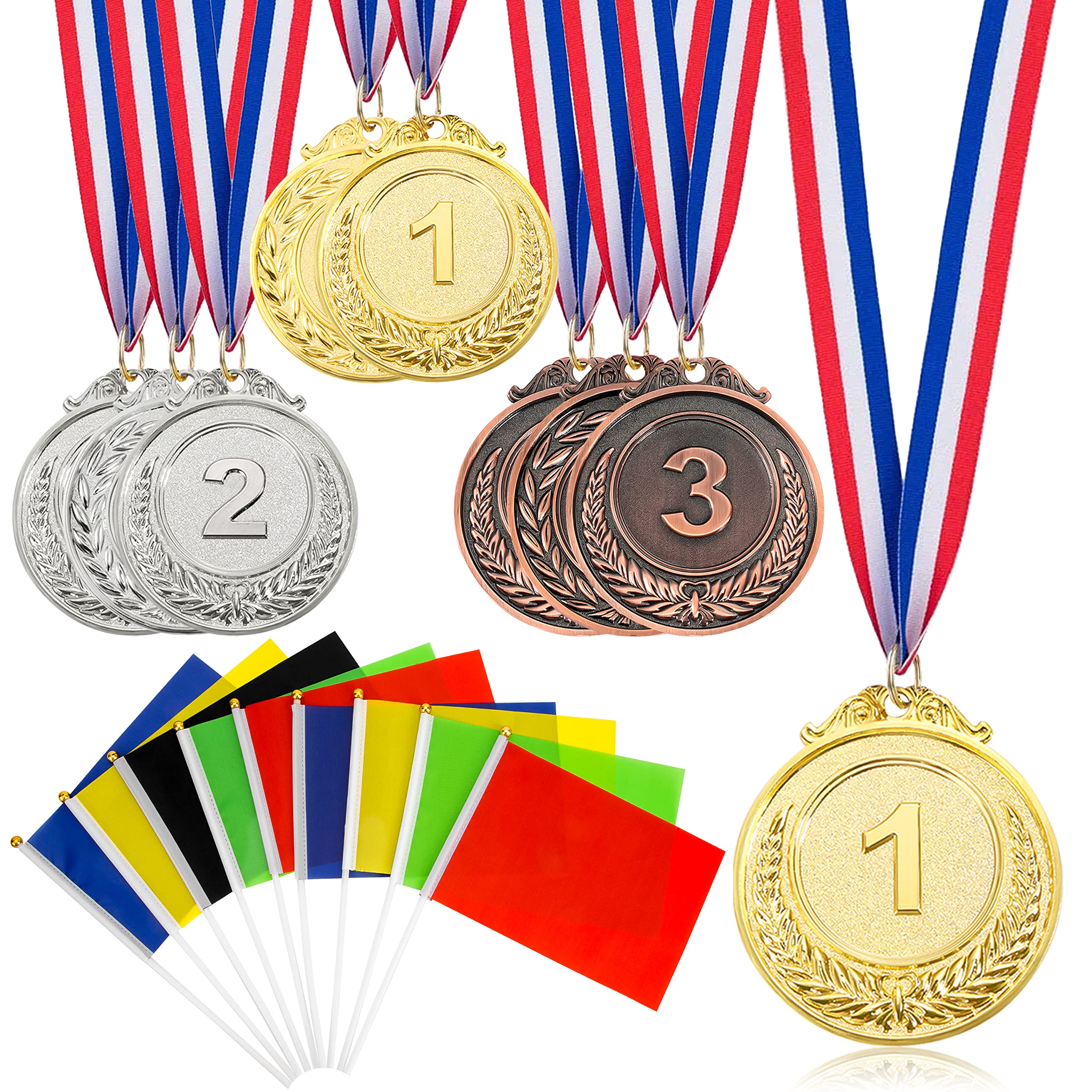 Buy Caydo 9 Pieces Gold Silver Bronze Award Medals with 9 Pieces ...
