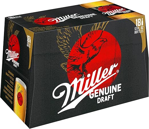 Amazon.com: Miller Genuine Draft Lager Beer, paquete de 18, botellas de ...