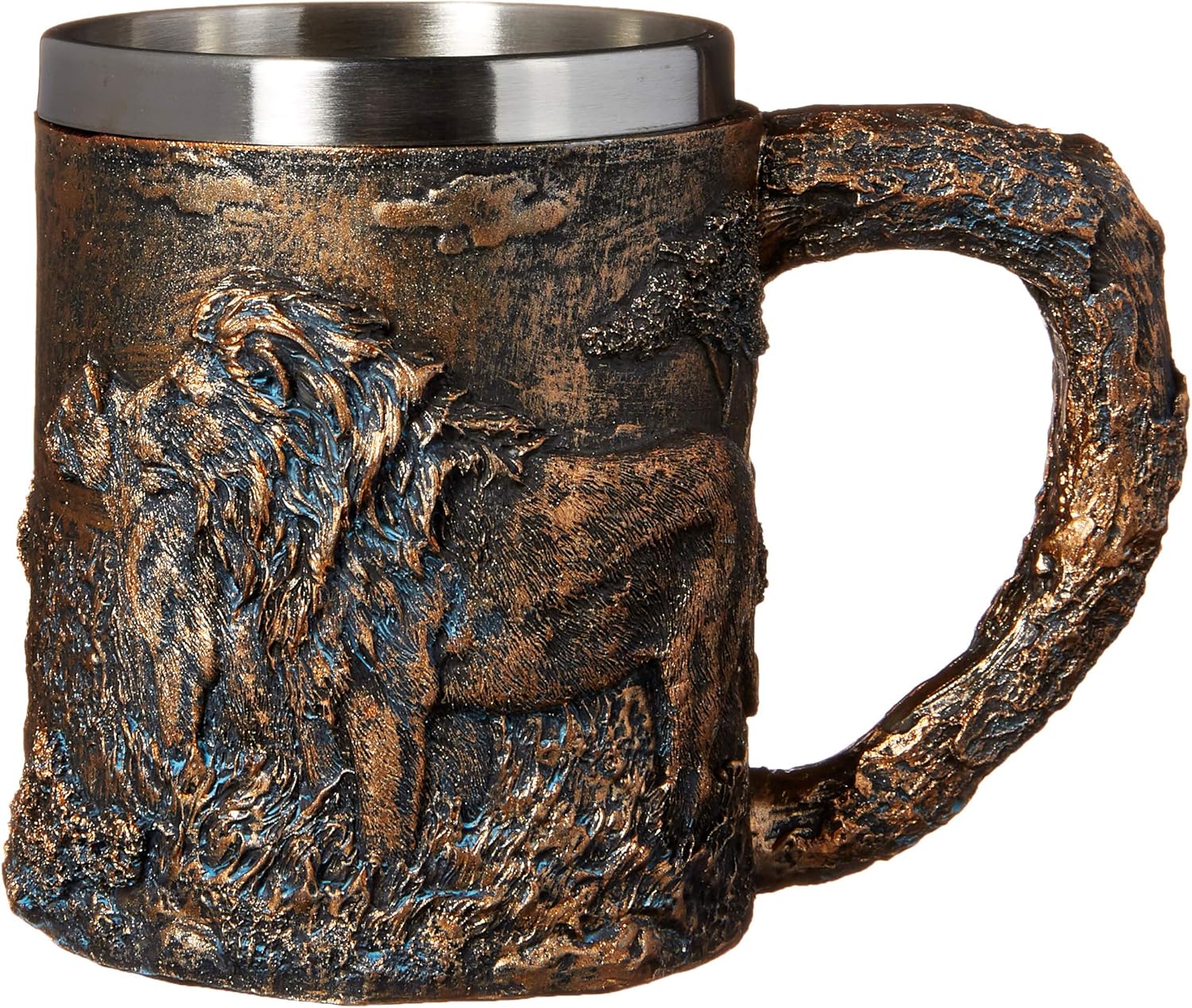 Amazon.com: Unison Gifts Bronze Lion Mug 15 Ounce : Home & Kitchen