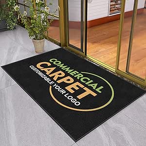 Amazon.com: Custom Commercial Rug with Logo/Text, Personalized Welcome ...