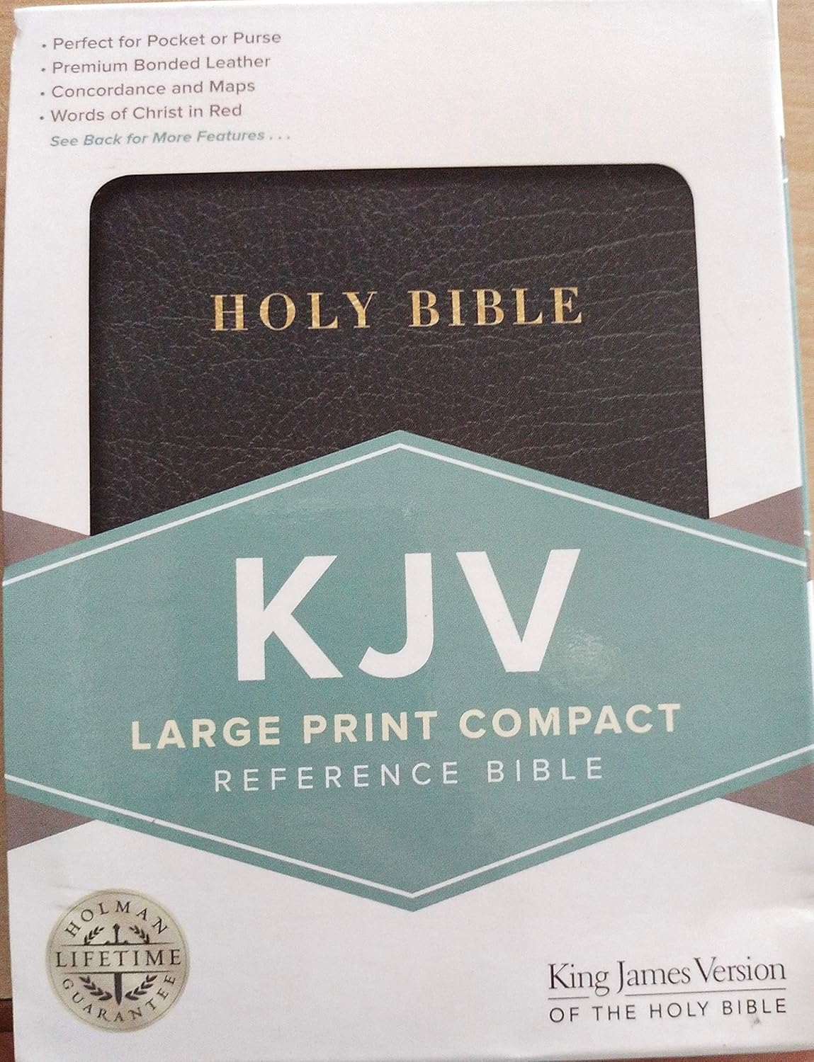 KJV Large Print Compact Bible, Black, Indexed: B&H Publishing ...