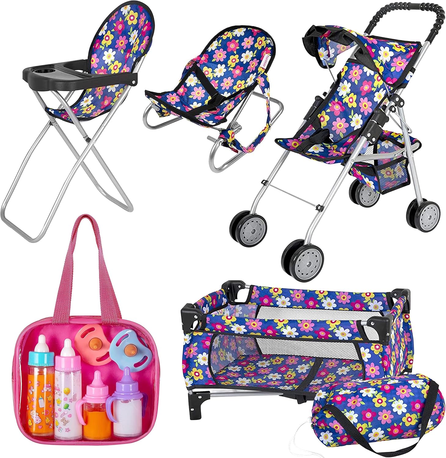 Amazon.com: fash n kolor 4 Piece Baby Doll Play Set and 6 Piece ...