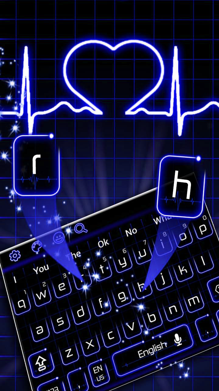 Blue Neon Heartbeat Keyboard - App on Amazon Appstore