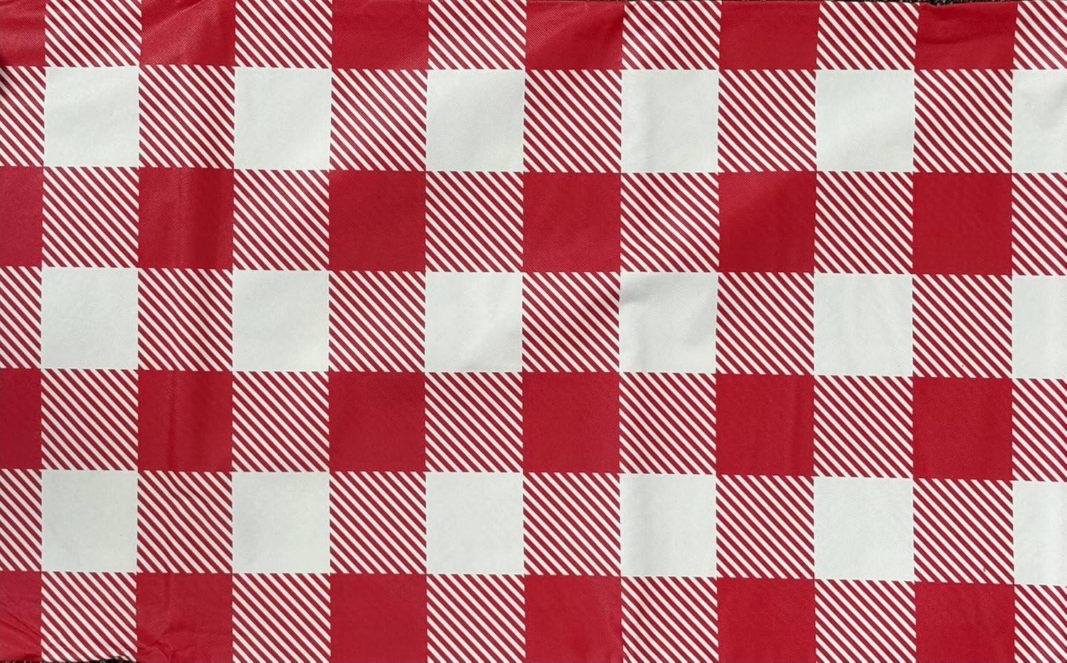 Amazon.com: Summer Fun Red and White Checkered Vinyl Flannel Back ...