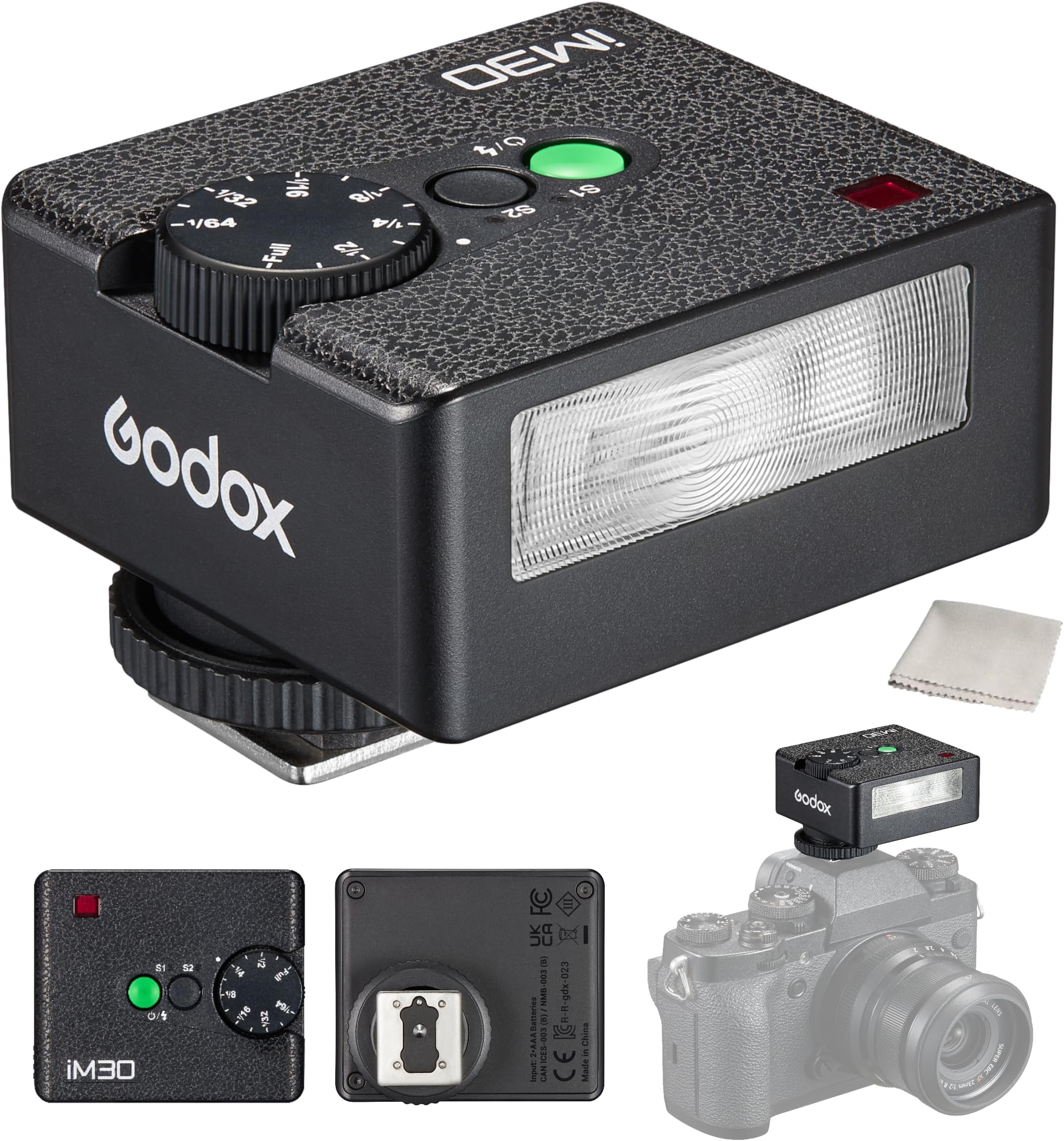 Amazon.com: Godox Flash Godox iM30 Mini Flash - Flash de cámara GN 15, 7 niveles de potencia, IM ...