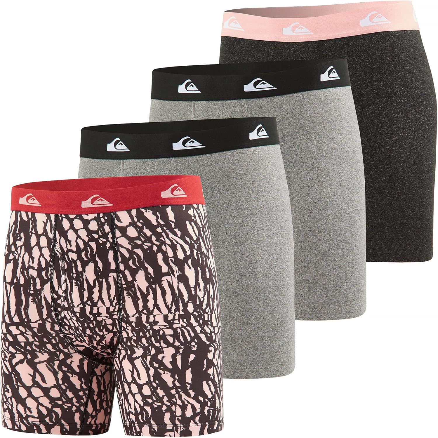 Quiksilver Mens Underwear 4 Pack Boxers for Men Supersoft Brushed ...