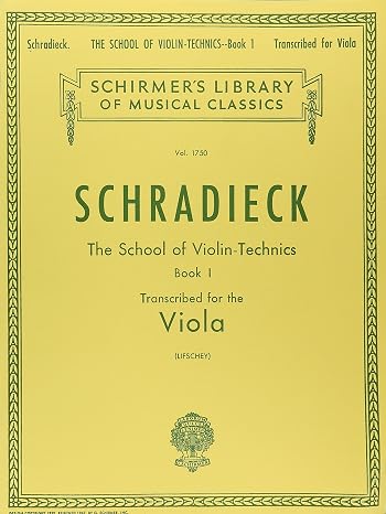 Amazon.com: SCHOOL OF VIOLIN TECHNICS BOOK 1 TRANSCRIBED FOR VIOLA ...