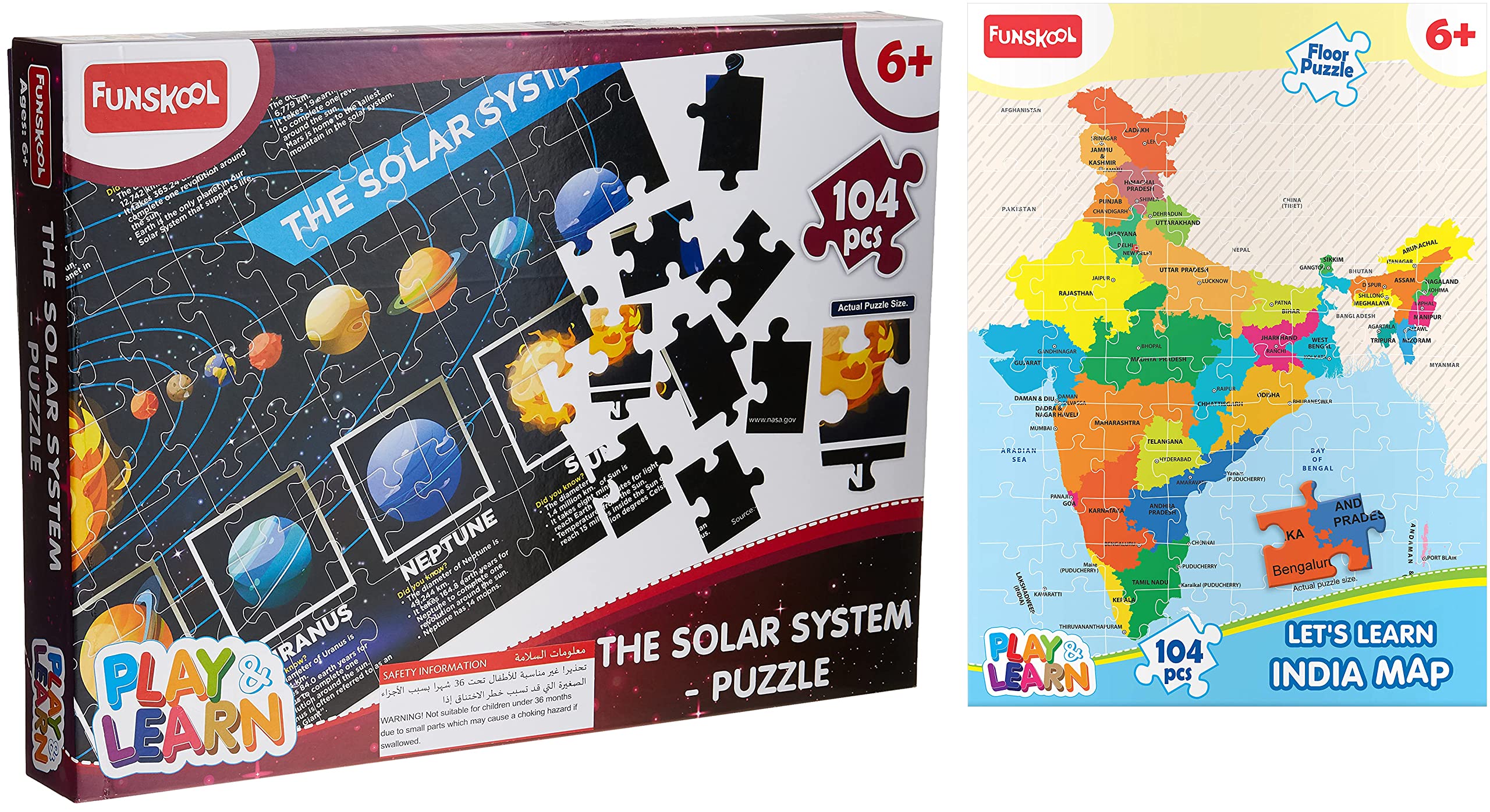 Buy Funskool Play & Learn-Solar System,Educational,104 Pieces,Puzzle ...
