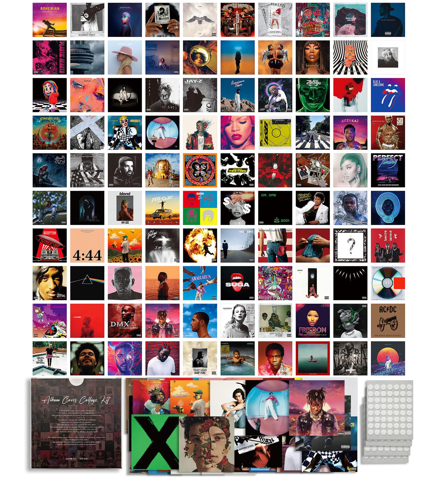 Asmannaa 155 Pcs Album Covers Wall Collage Kit Aesthetic Pictures ...
