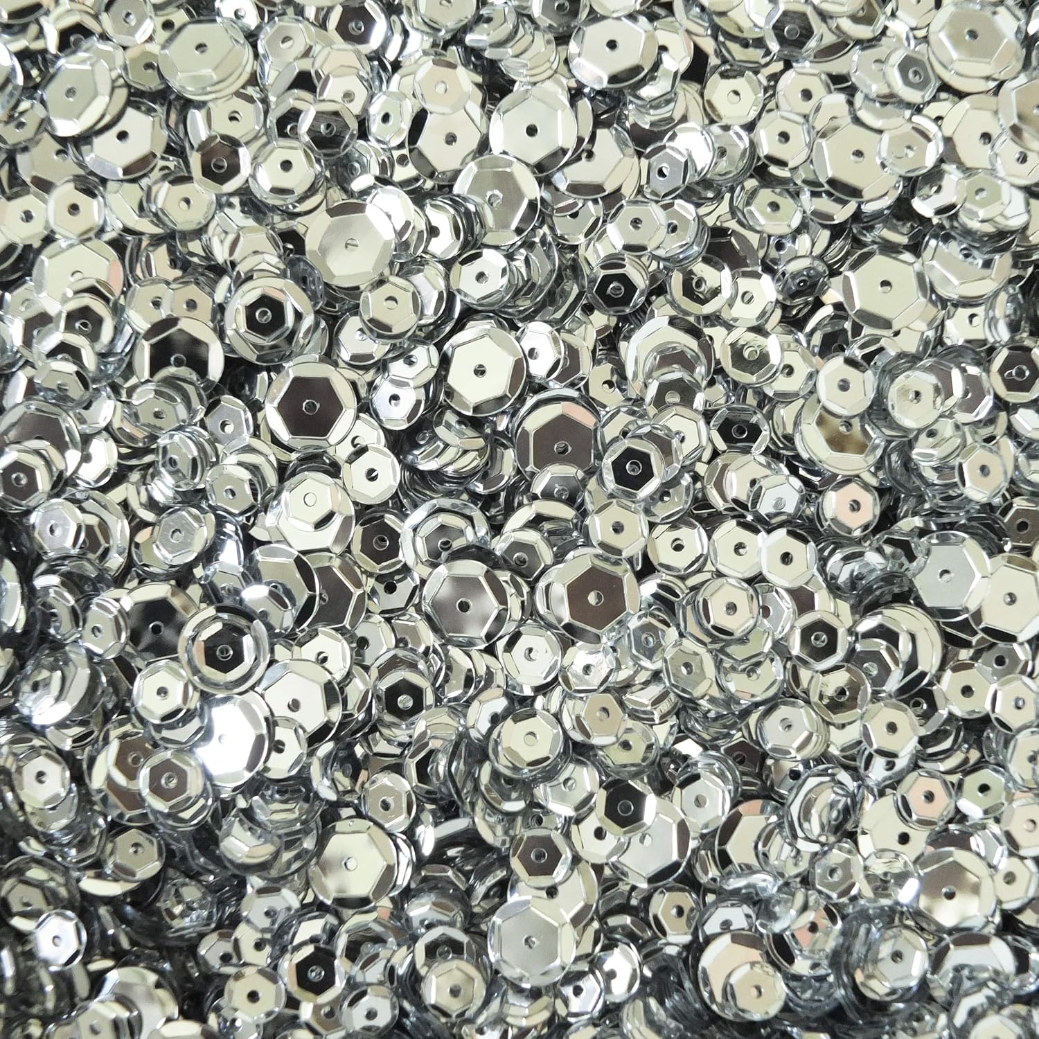 Amazon.com: Silver Sequin Bulk Mix 8mm and 5mm Shiny Metallic Made in ...
