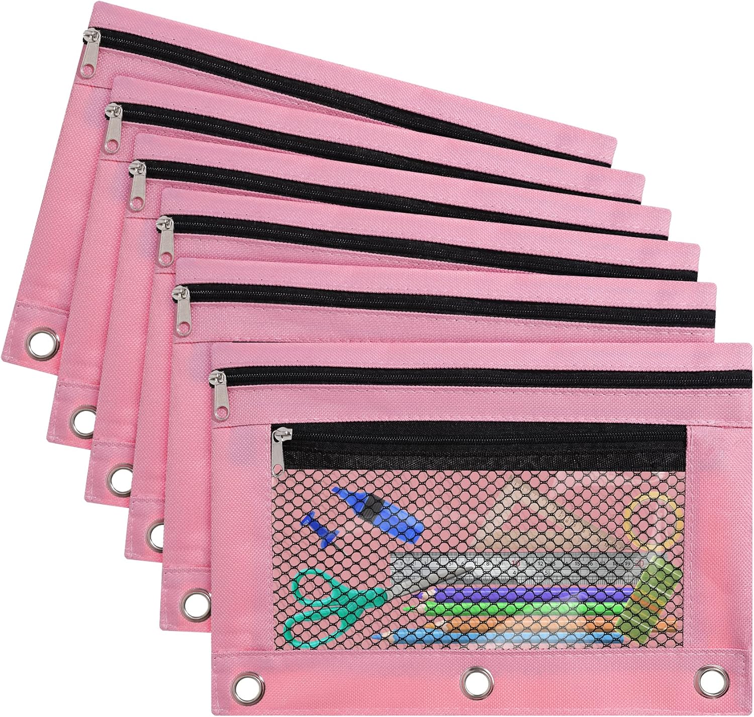 Amazon.com : Antner 6 Pack Binder Pencil Pouch for 3 Ring Binder ...