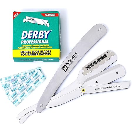 Amazon.com : MACS PROFESSIONAL Barber Straight Edge Razor With 100 ...