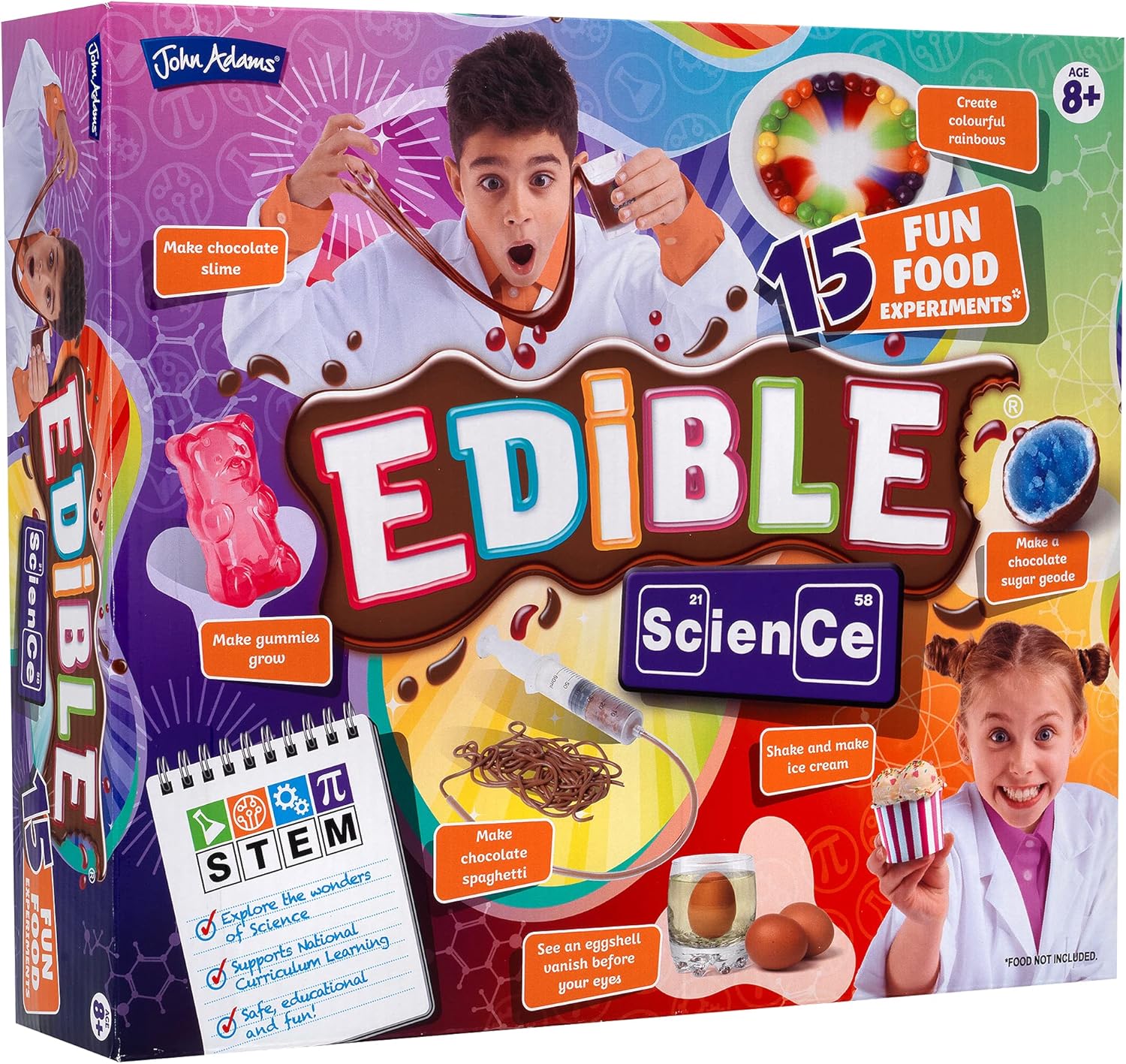 John Adams Edible Science Kit: 15 Fun Food Experiments | STEM Toy | Age ...