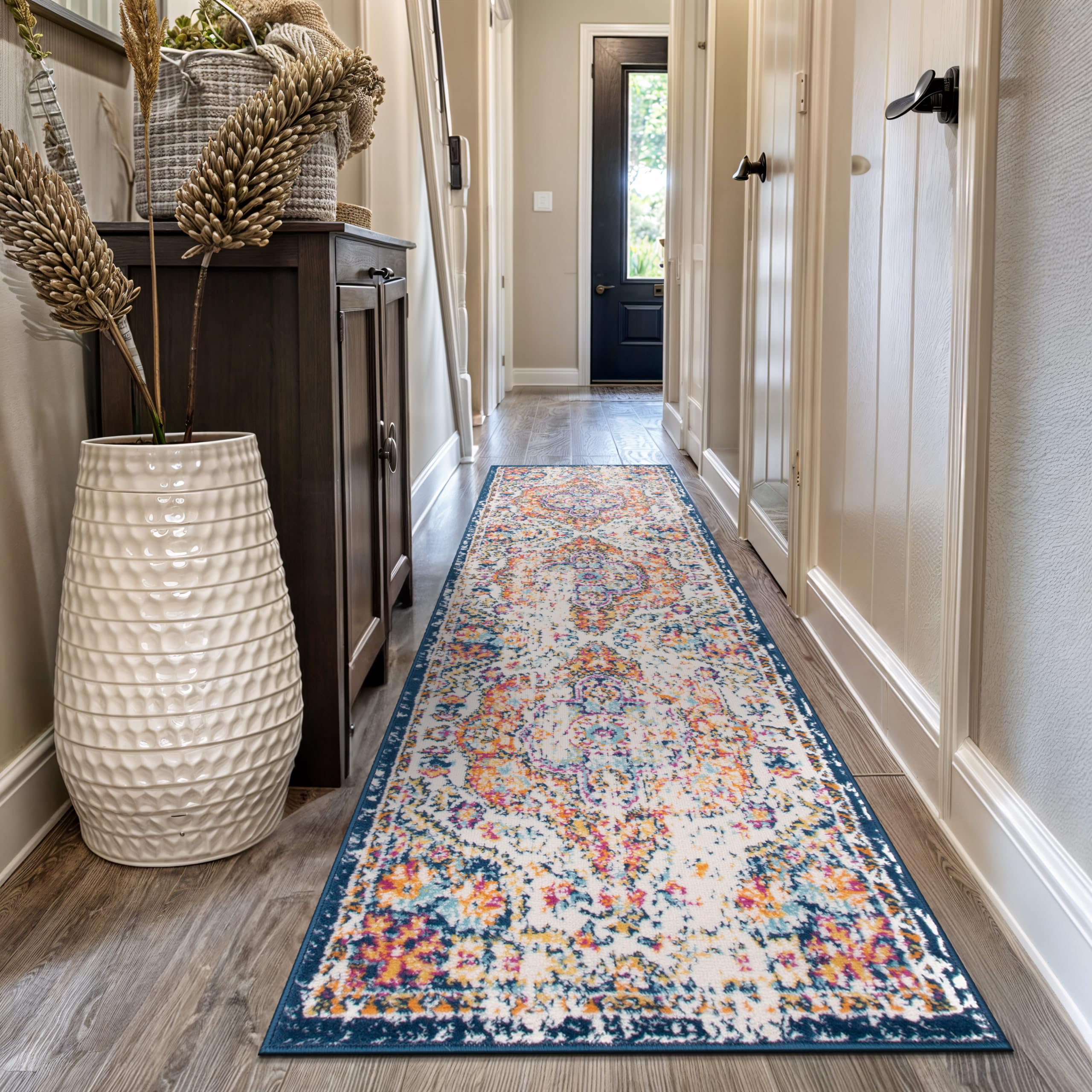 Amazon.com: Rugshop Vintage Distressed Bohemian Runner Rug 2'7" x 8 ...