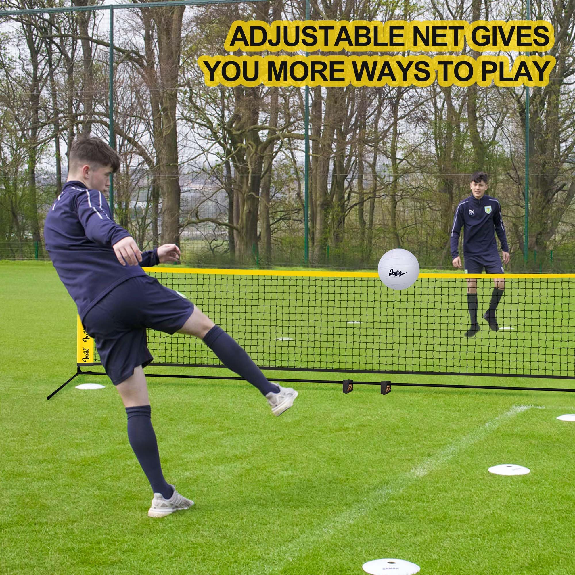 VSSAL 20FT Portable All-in-One Badminton Pickleball Kids Volleyball Net ...