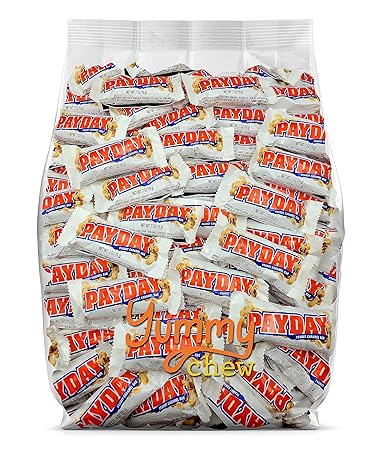 Amazon.com : PayDay Original Snack Size Candy Bar - Peanut and Caramel ...